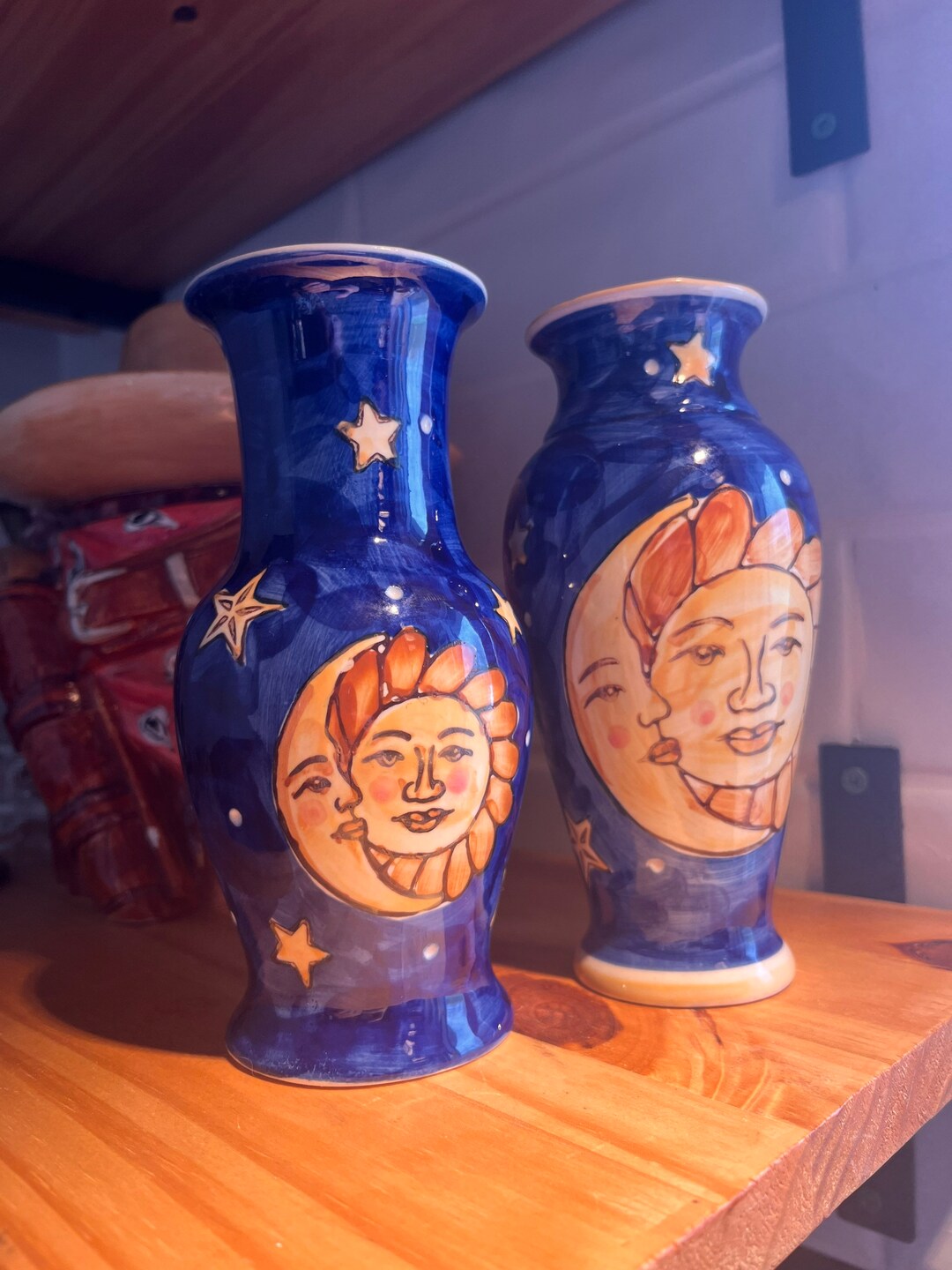 Vintage 90s Celestial Vases Set - Etsy