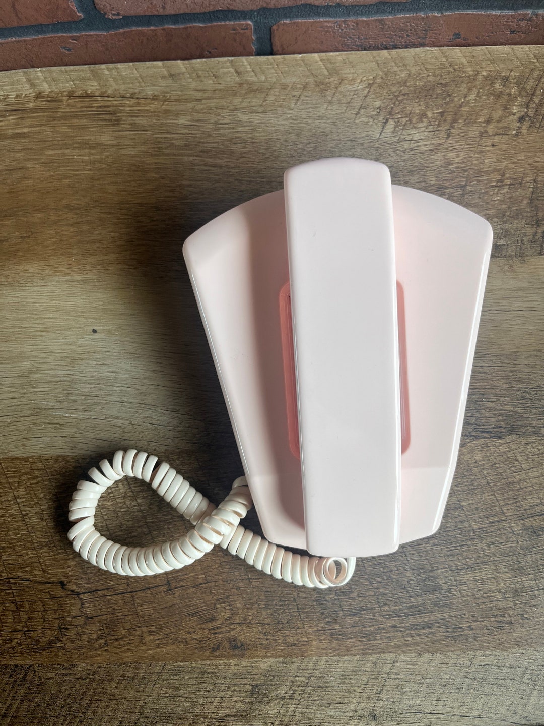 Vintage Bubblegum Pink Wall Phone Fan Shaped - Etsy
