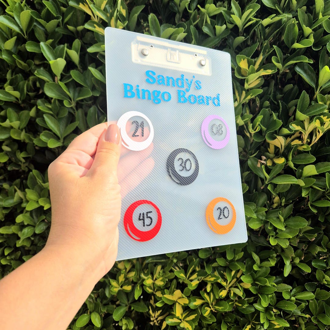 Personalised A5 or A4 Bingo Clipboard: Colorful Bingo Design ...