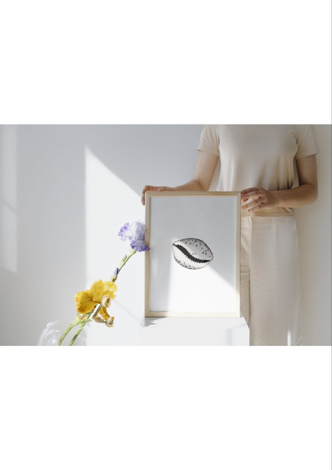 Puka Shell Illustration, Beach Print, Ocean Art, A4, A5, Dotwork ...