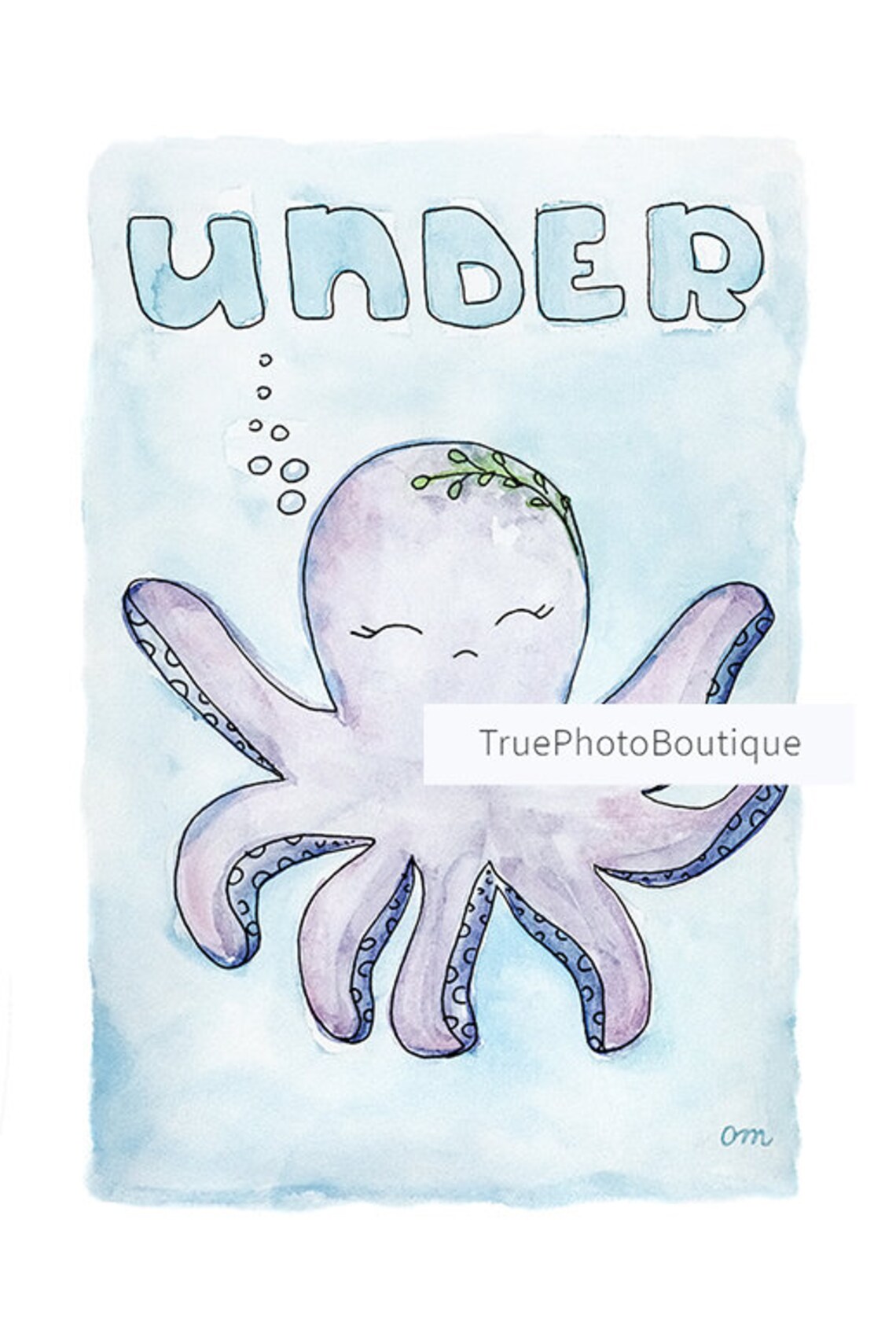 Set of 3 Watercolor Painting Wall Art for Baby Room. Ocean Underwater ...