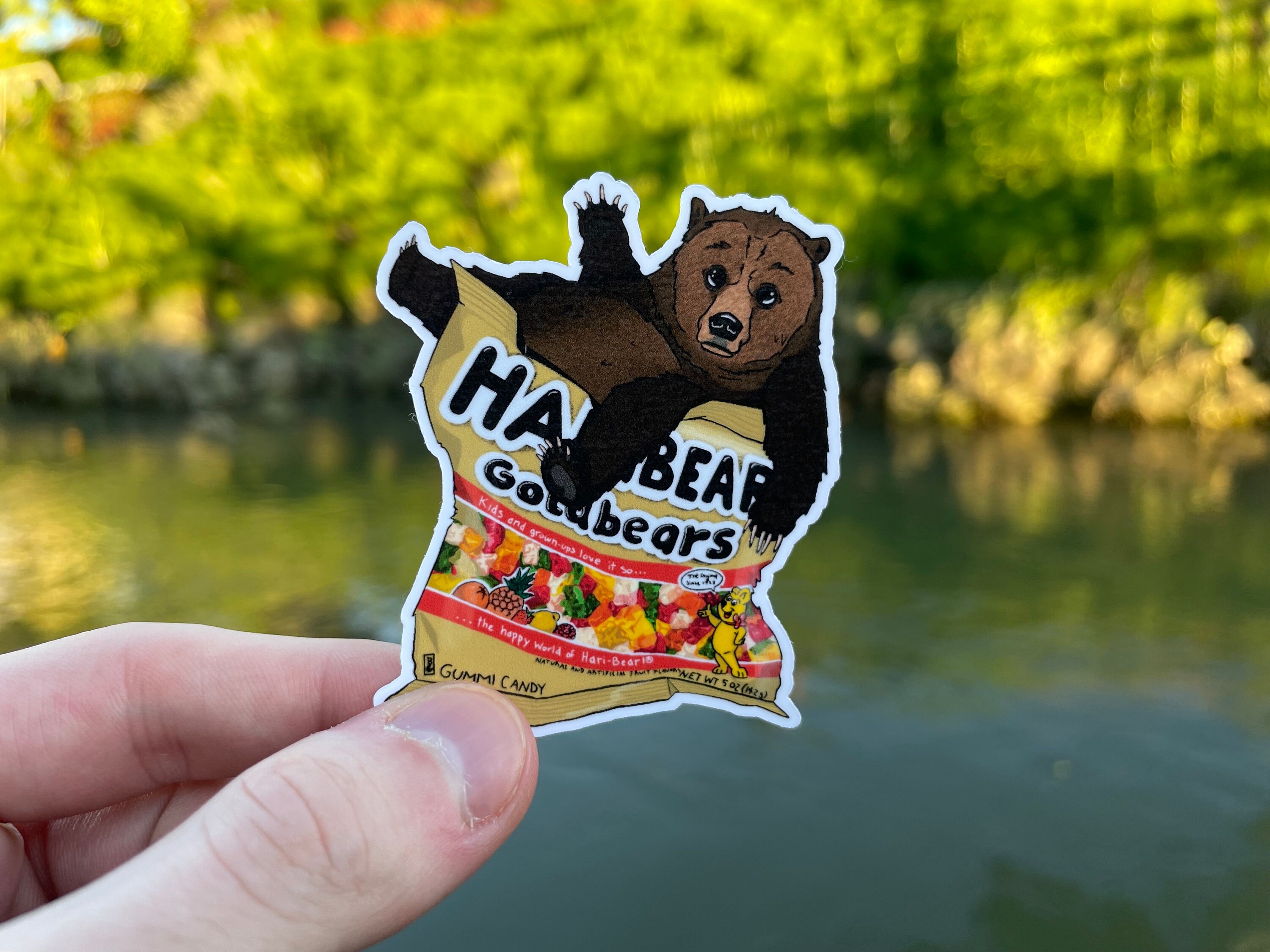Haribo Gummy Bear Sticker Bear Sticker - Etsy