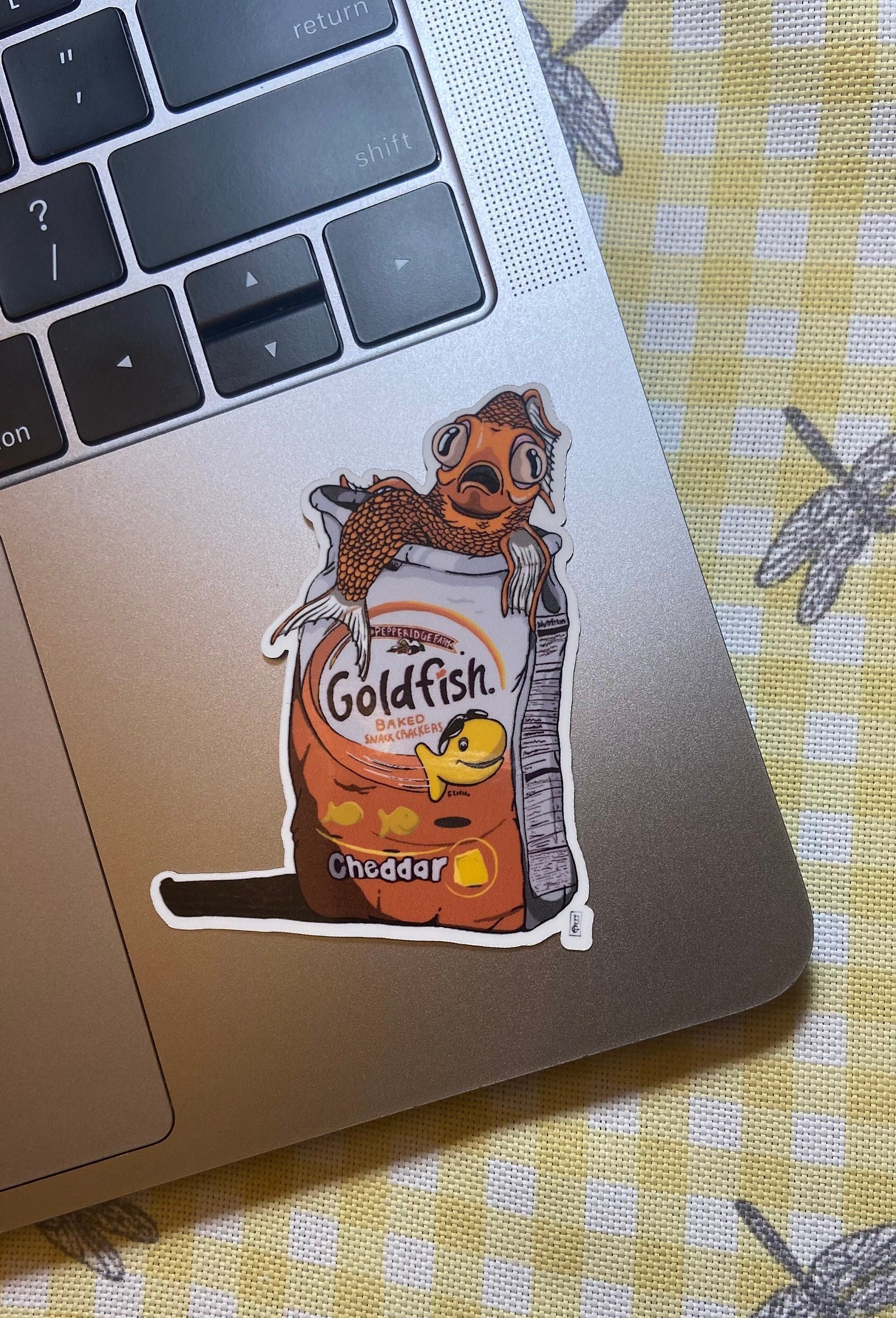 Goldfish Sticker Goldfish Snacks Sticker - Etsy