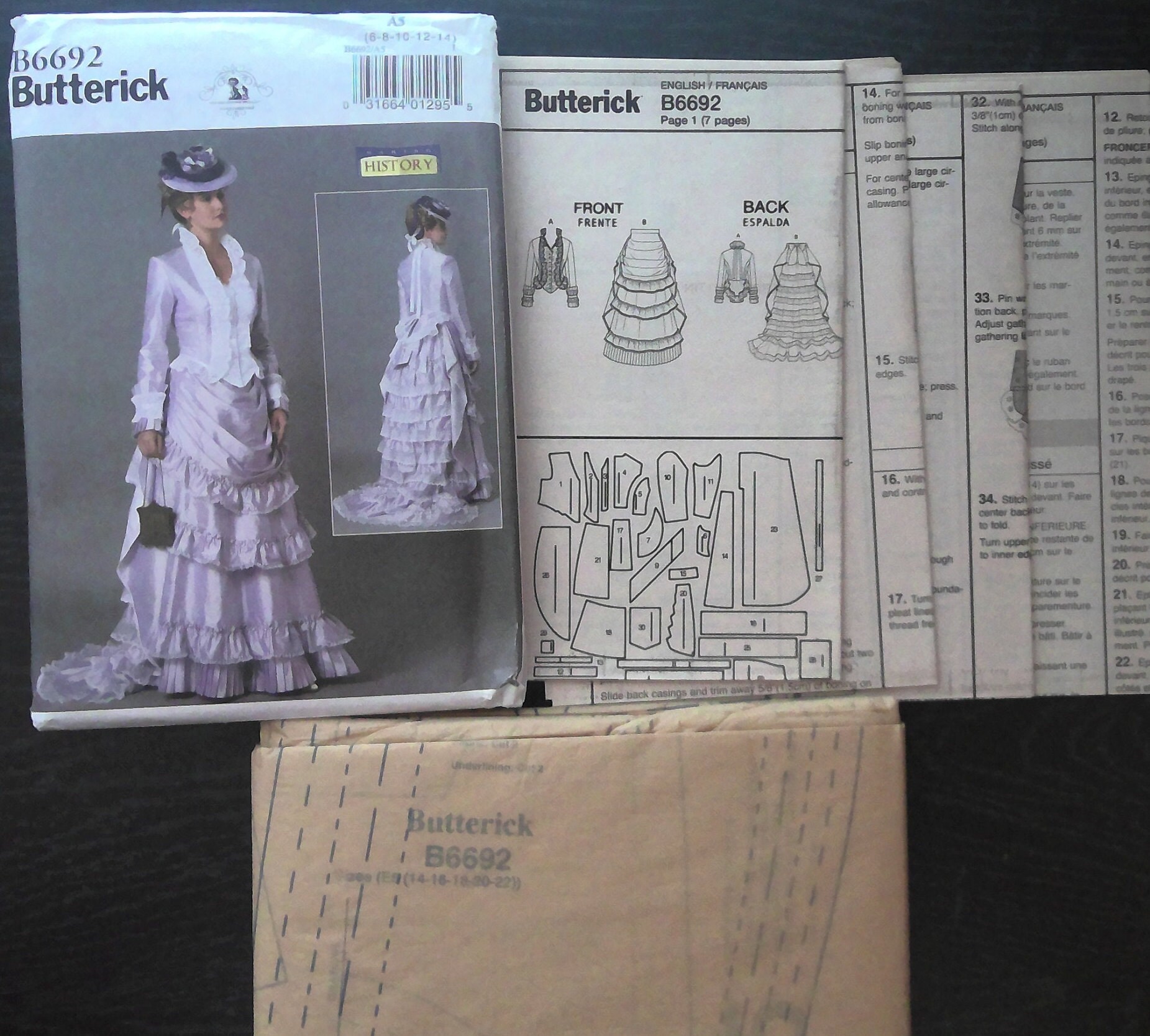 Butterick -B6692 "misses' Historical Costume“ Sewing Pattern - Etsy