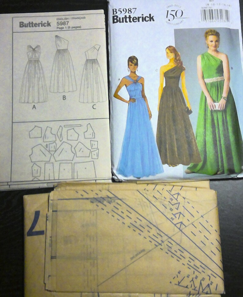Butterick -”B5987 Misses' Special Occasion Dress“ Sewing Pattern - Etsy