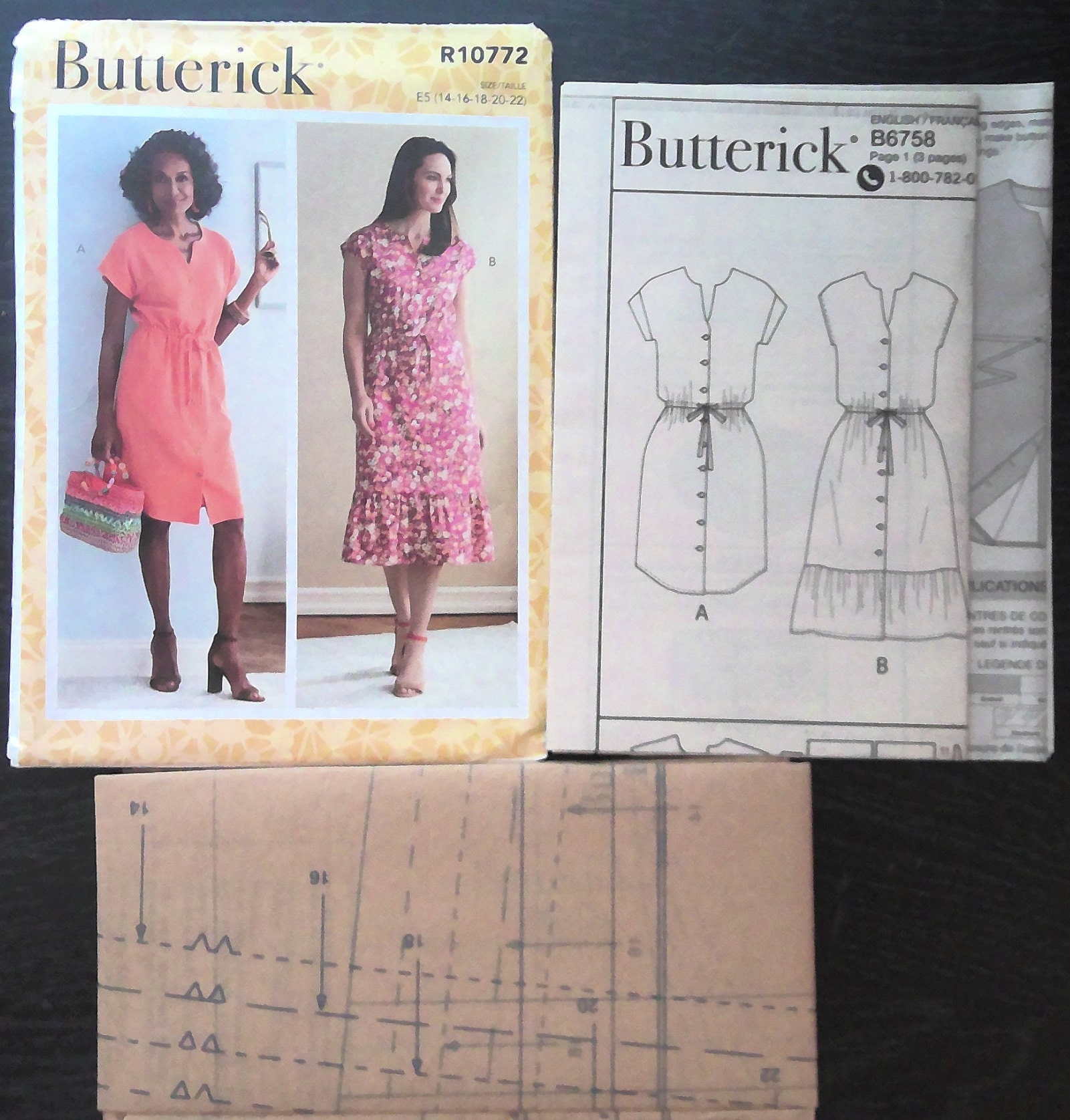 Butterick B6758/R10772 misses' & Misses' Petite - Etsy