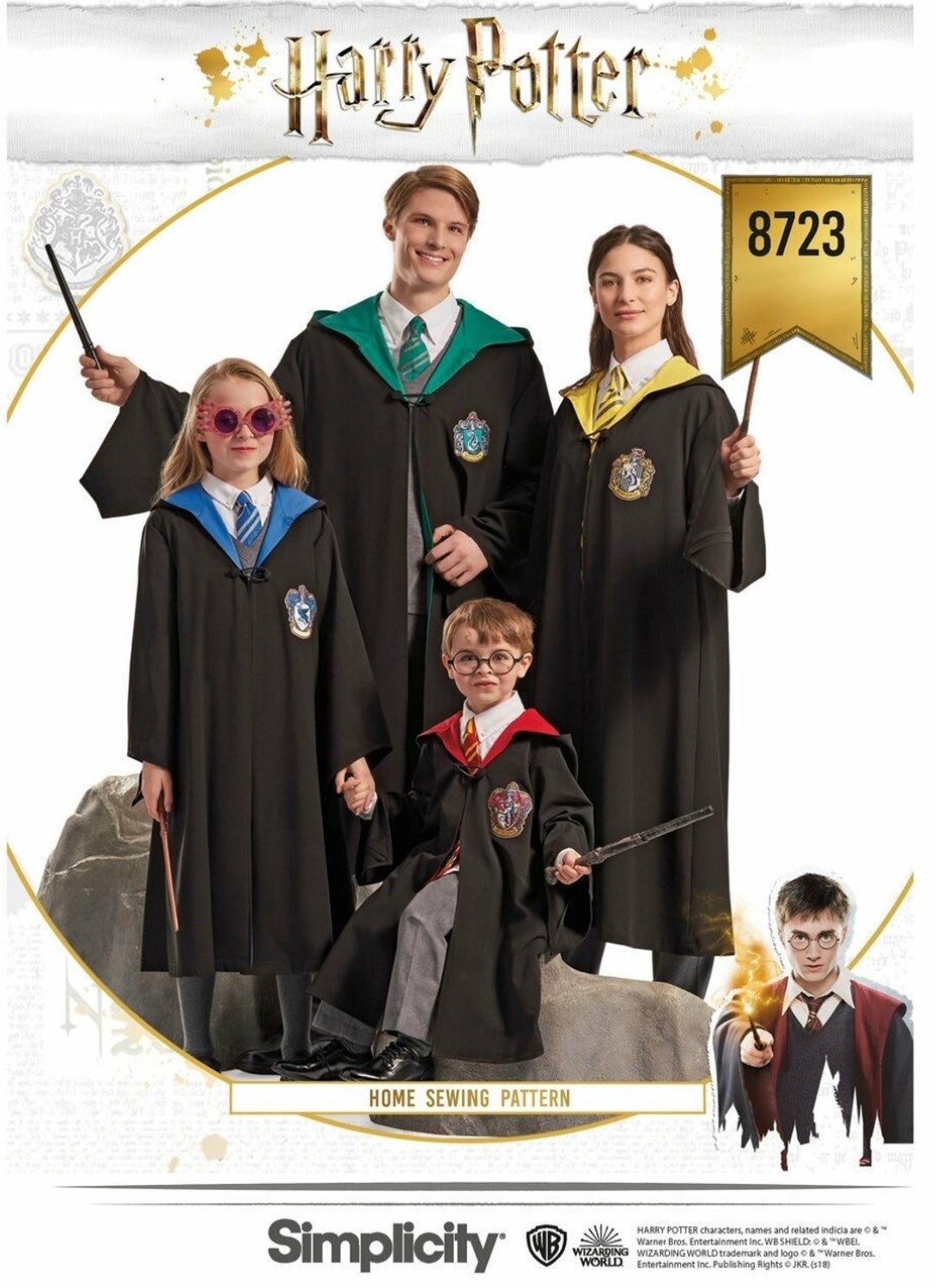 Simplicity Harry Potter Unisex Costumes Sewing Pattern: S8723 - Etsy