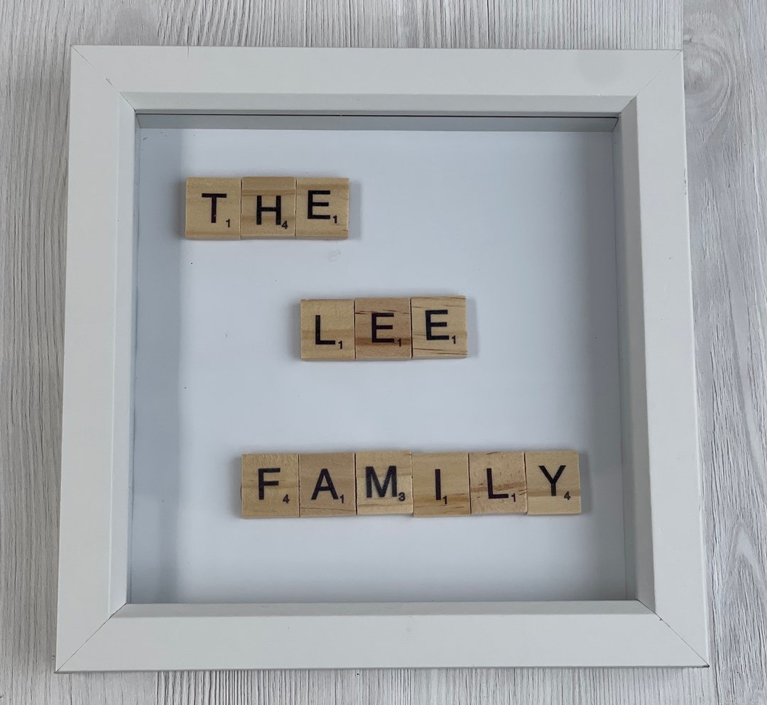 Family Scrabble Letter Frame - Etsy