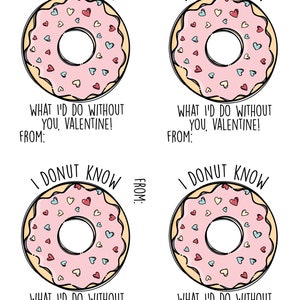 Valentine's Day Class Valentine / Donut Know / Valentine Party ...