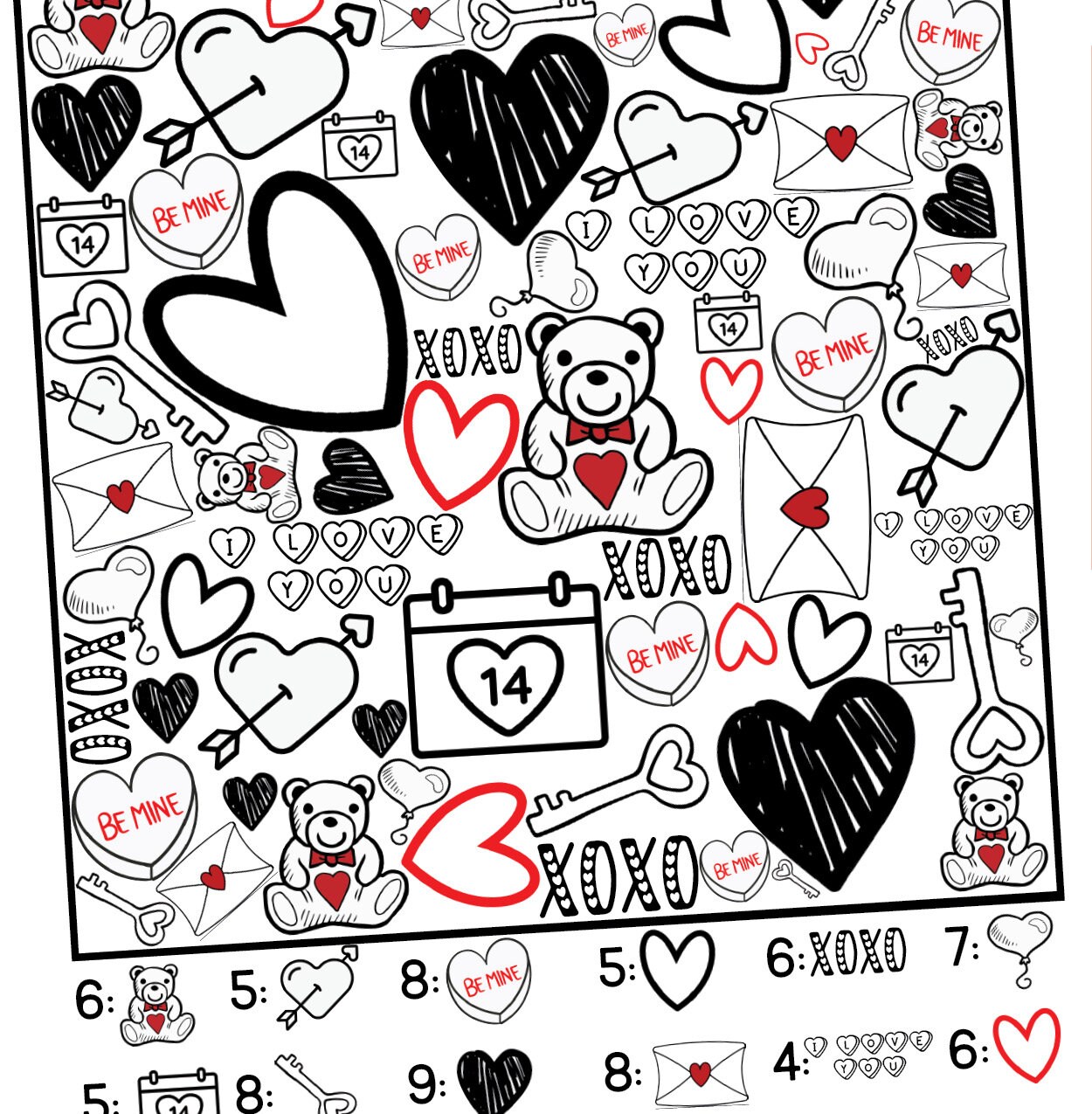 Valentine's Day I Spy / Look and Find / Party or Classroom Activity ...