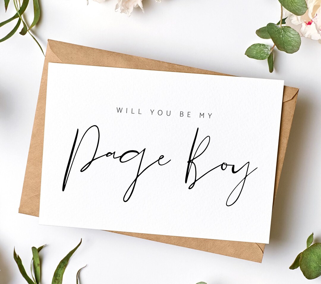 Will You Be My Page Boy | Wedding Proposal Cards - Page Boy Card - Page ...