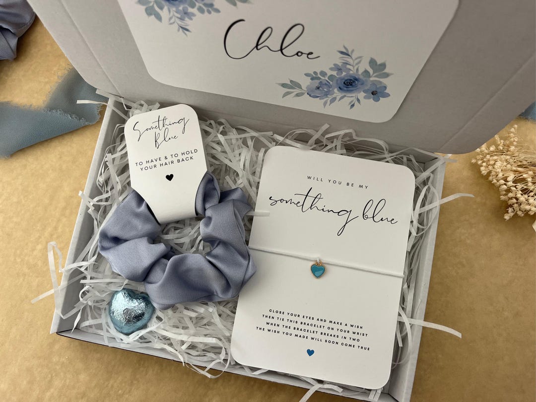 Something Blue Proposal Box Gift for Bridal Party Proposal Personalised ...