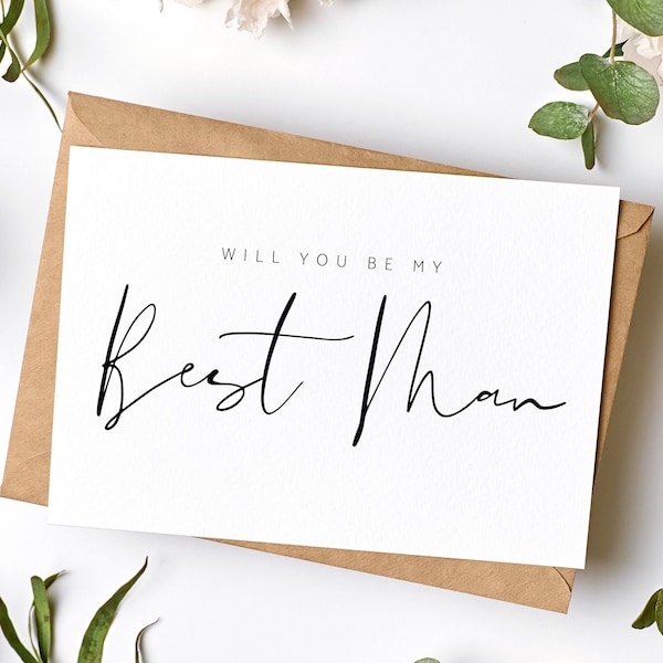 Best Man Card - Etsy UK