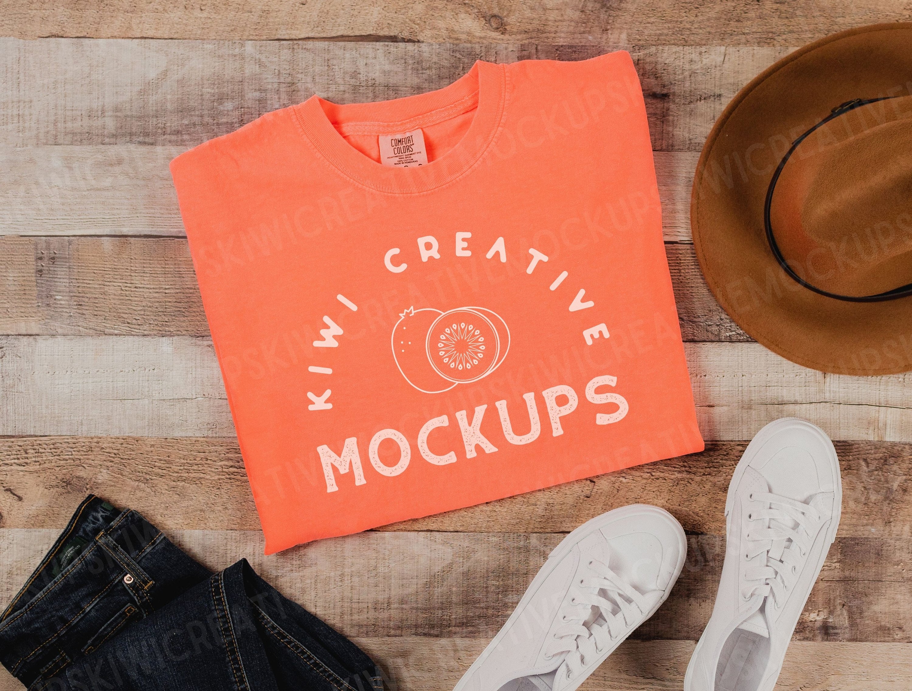 Comfort Colors Neon Red Orange