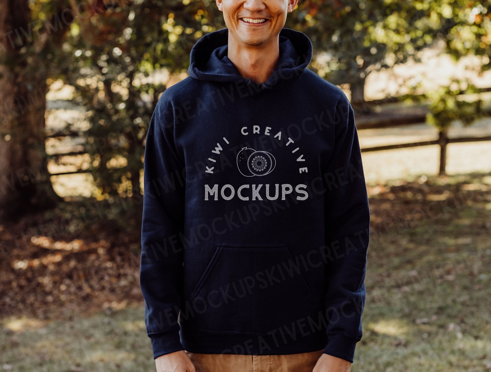 Men's Gildan 18500 Navy Hoodie Mockup Father's Day - Etsy