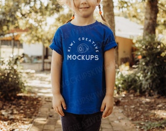 Kids Modeled T-shirt Mockup, Bella Canvas 3001T Model, 3001T Kids Royal ...
