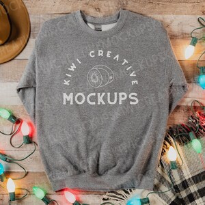 Gildan 18000 Graphite Heather Sweatshirt Mock Christmas - Etsy