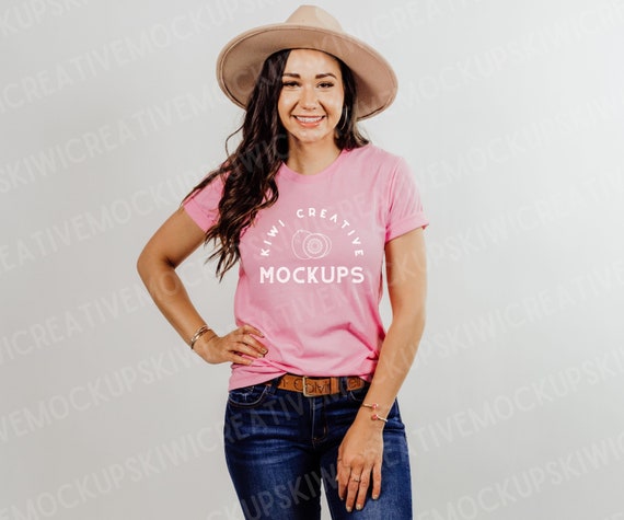 Bella Canvas 3001 Heather Bubble Gum Pink Mockup Boho T-shirt - Etsy