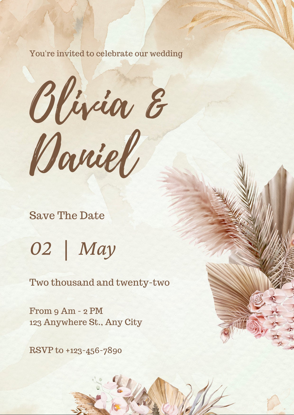 Wedding Invitation Card Bundle, Invitation Card, Canva Templates ...