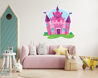 Pink Castle Wall Decal - Etsy