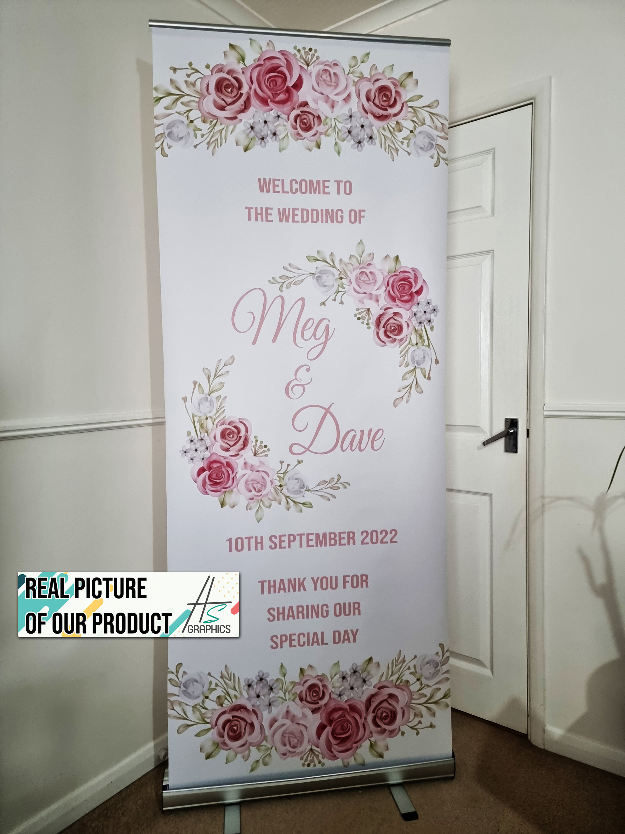 Roll Banner Wedding Blossom Wedding Banner, Wedding Welcome Banner