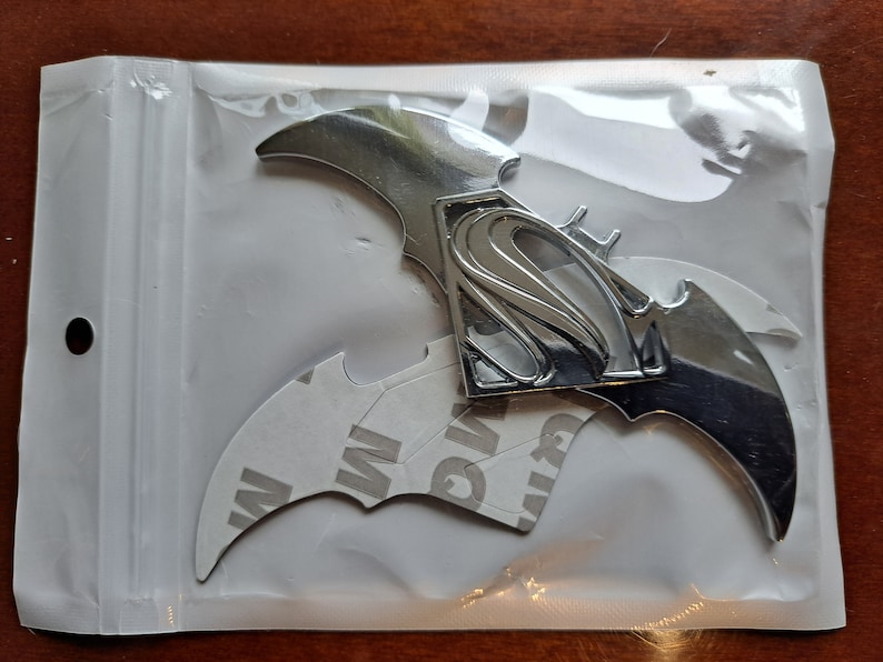 Large 3D Metallic Car Decal. Bat-s Design. Car Decoration, Collectors ...