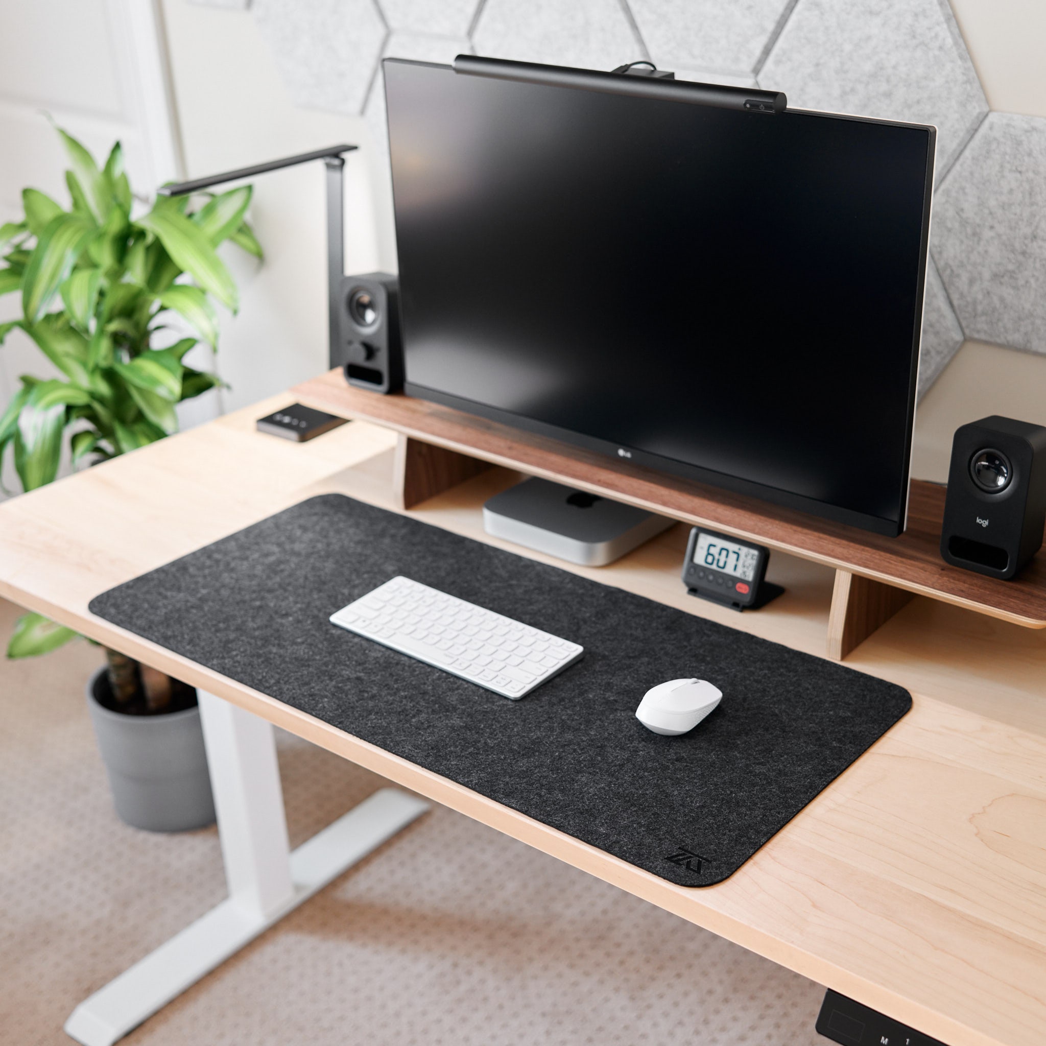 Handmade Stitched Premium Felt Desk Pad: Exquisite Minimalist Design - Etsy