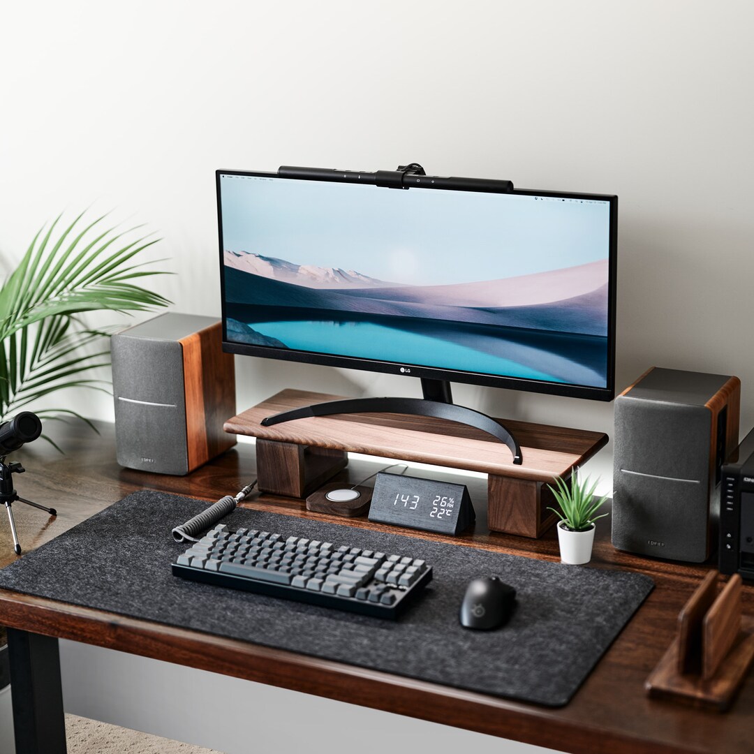 Handmade Stitched Premium Felt Desk Pad: Exquisite Minimalist - Etsy