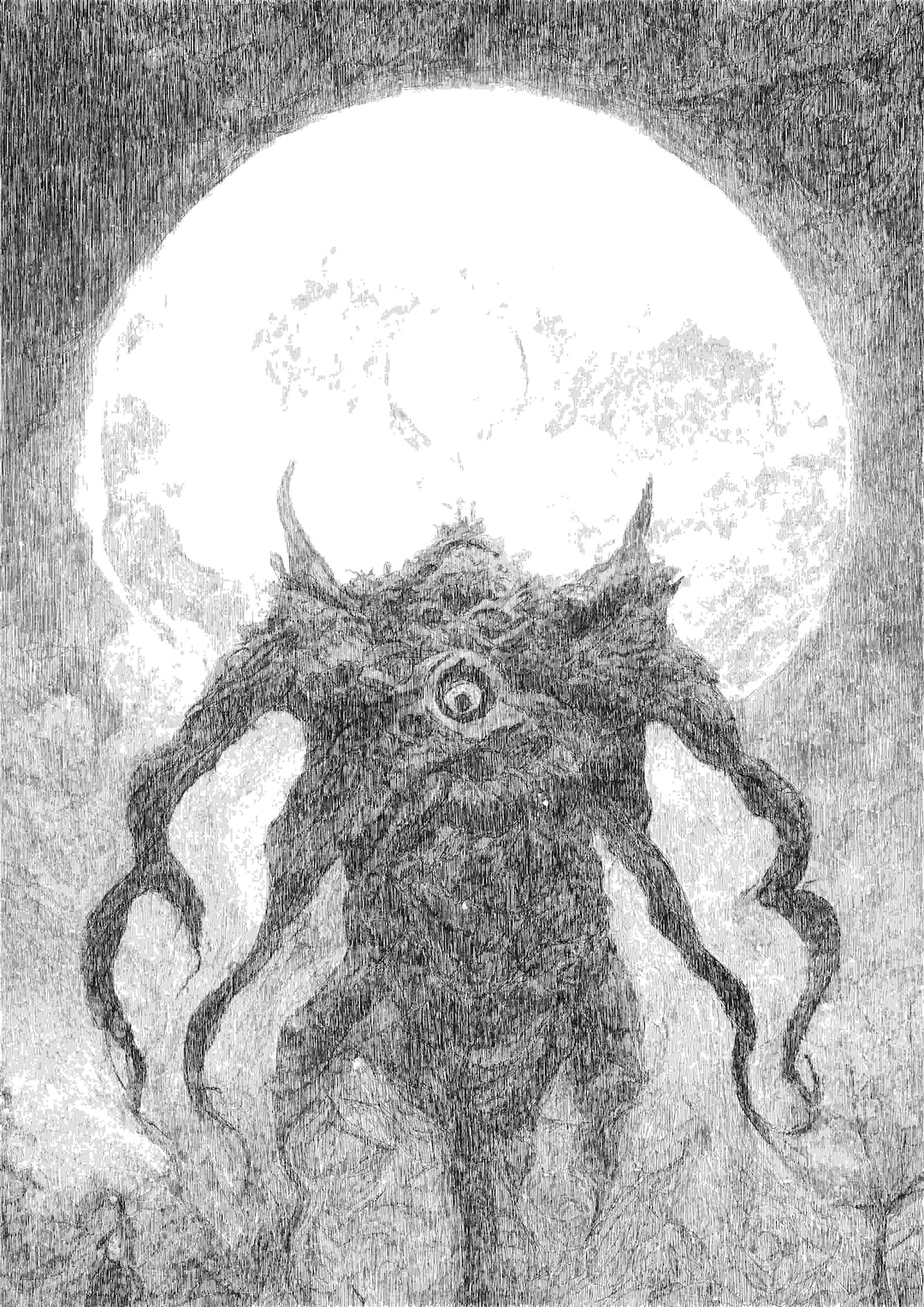 Moon Walker High Resolution Drawings, Hand Drawn by Mati Mular digital ...