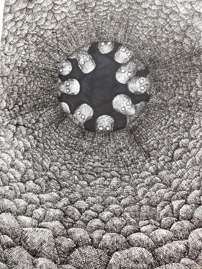 The Pit" Dark Illustration, Gothic Style, Gothic Art, Spooky Art ...