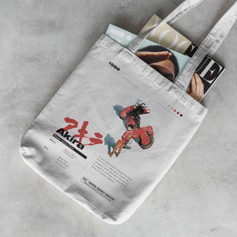 Akira Tote Bag | Anime Tote Bag | Cotton Tote Bag | Canvas Tote Bag ...