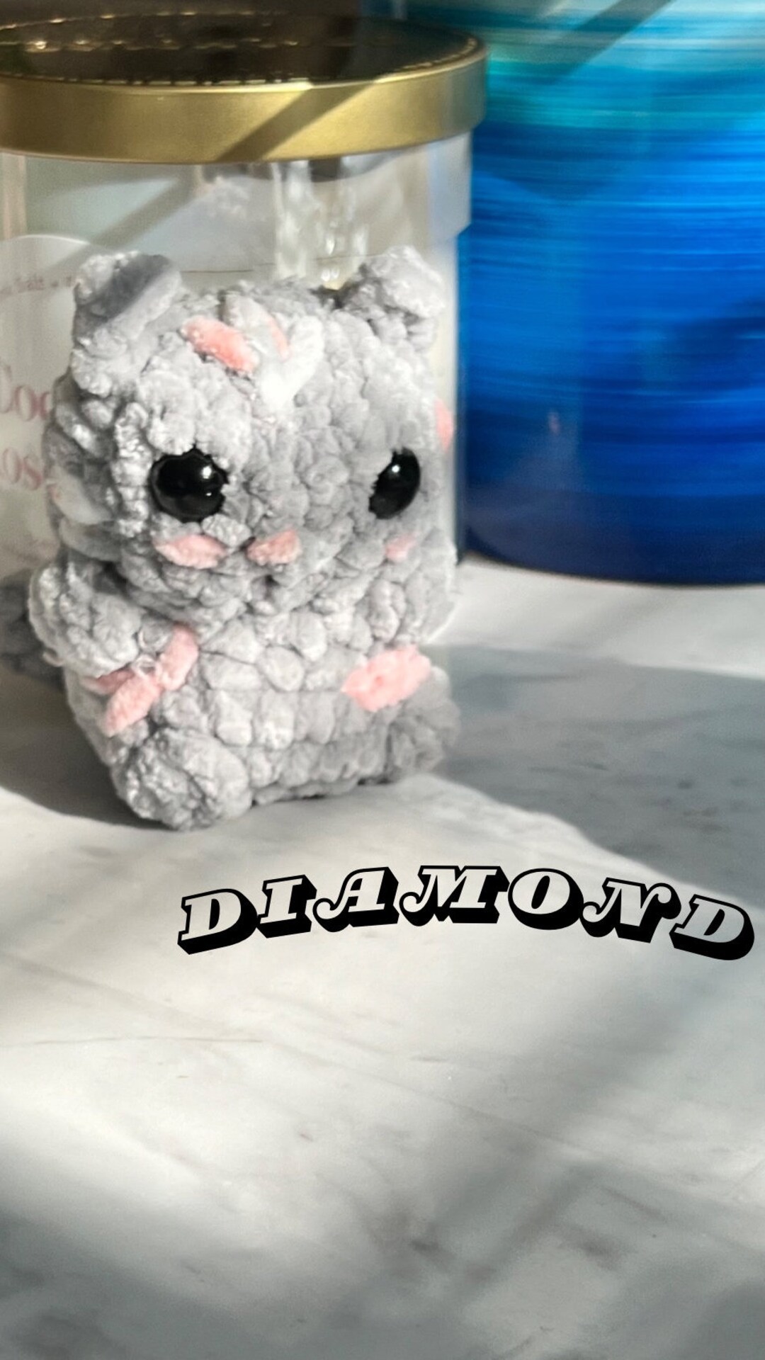 Diamond Kitty - Crochet Plushie Kitty - Handmade - Etsy