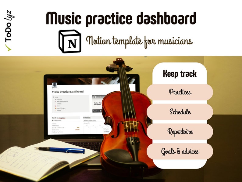 Notion Template for Music Students and Professionals - Etsy