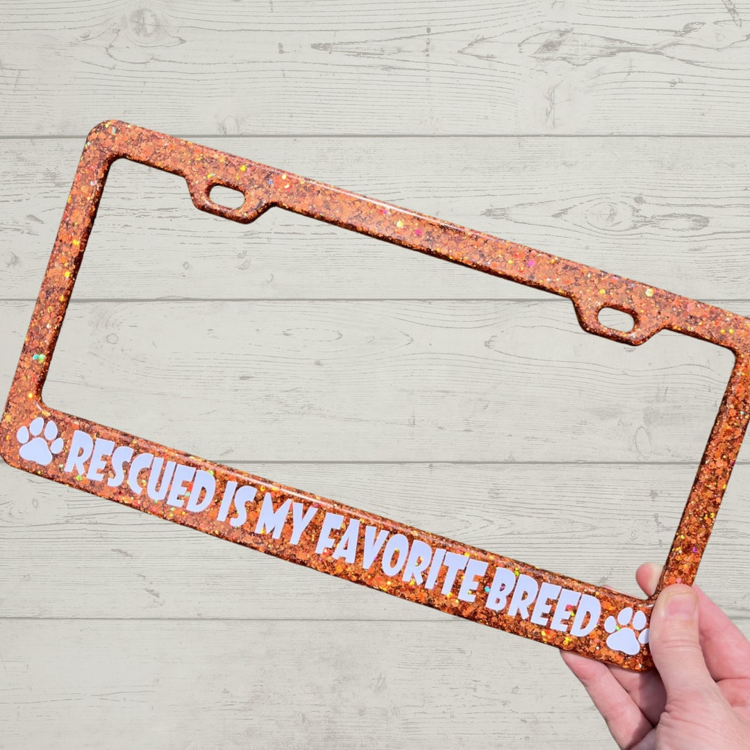 Dog License Plate Frame Assorted Colors - Etsy