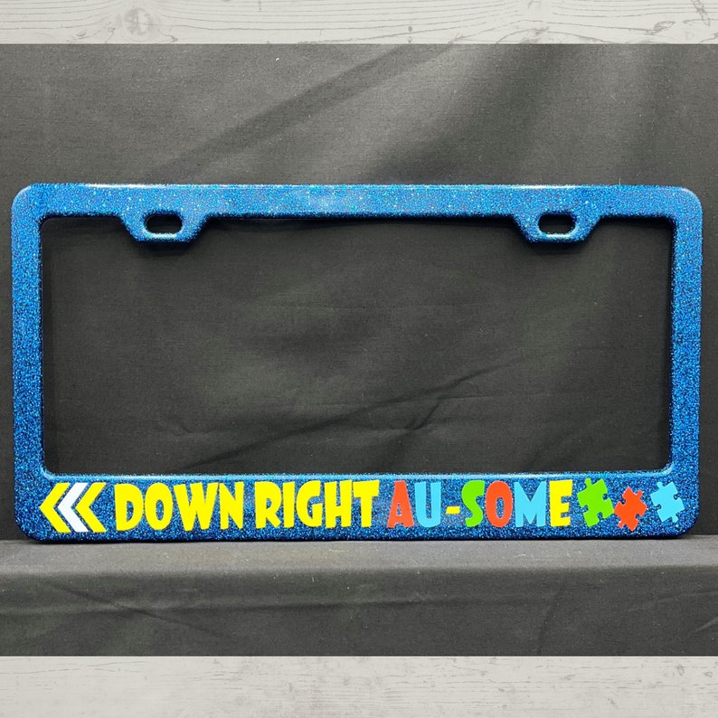 Down Syndrome Autism License Plate Frame - Etsy