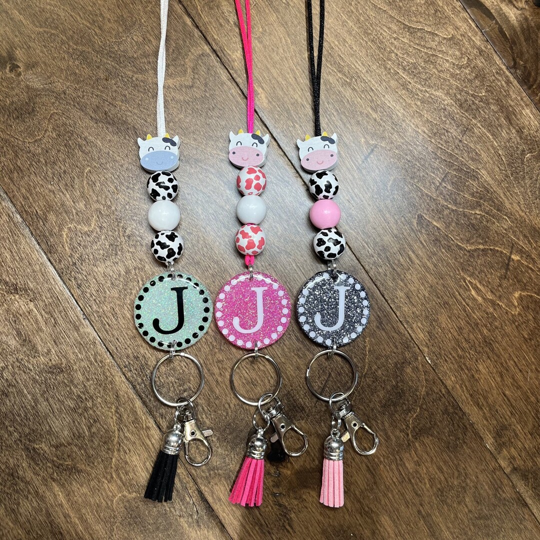 Cow Print Teacher Lanyard, ID Badge Holder - Etsy