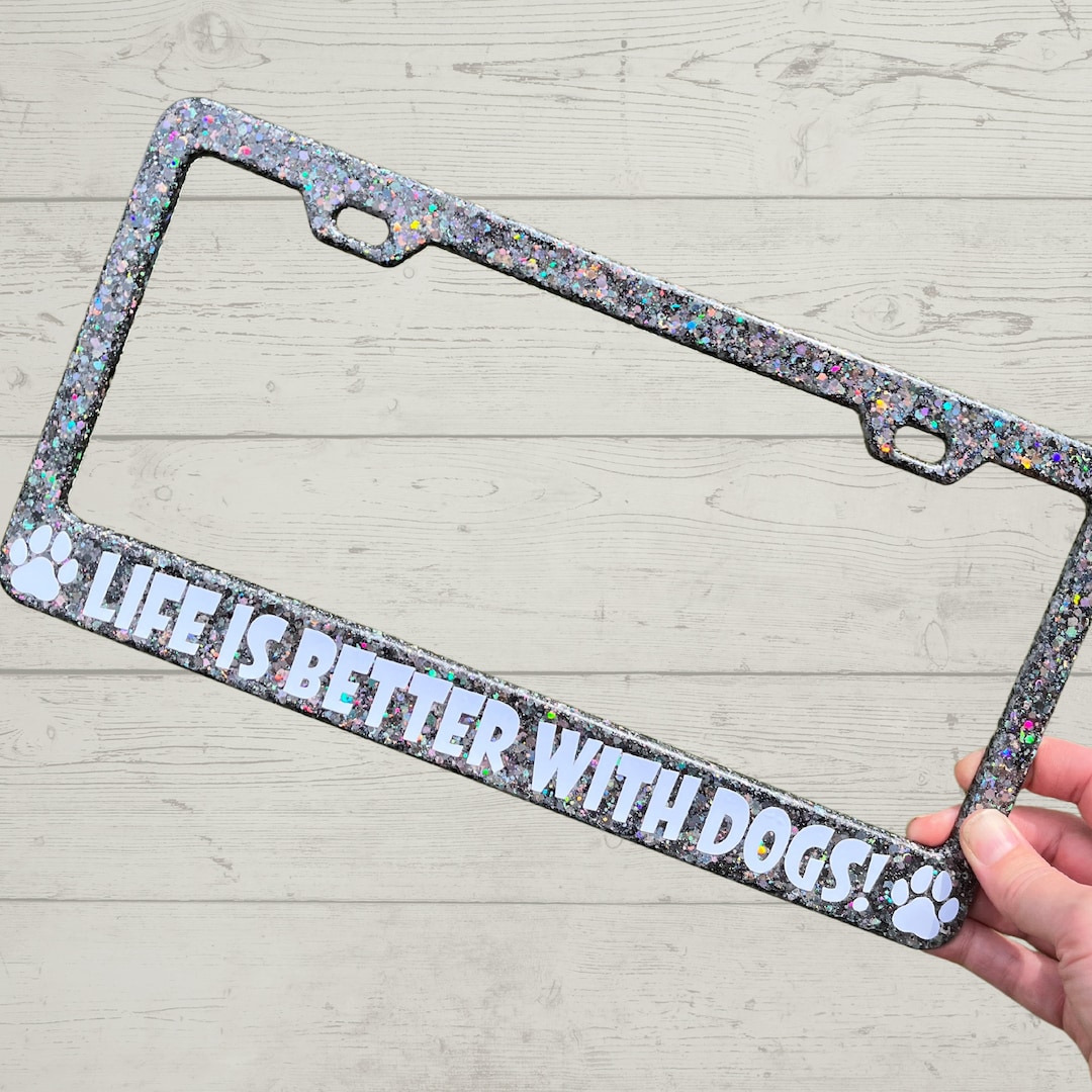Dog License Plate Frame Assorted Colors - Etsy