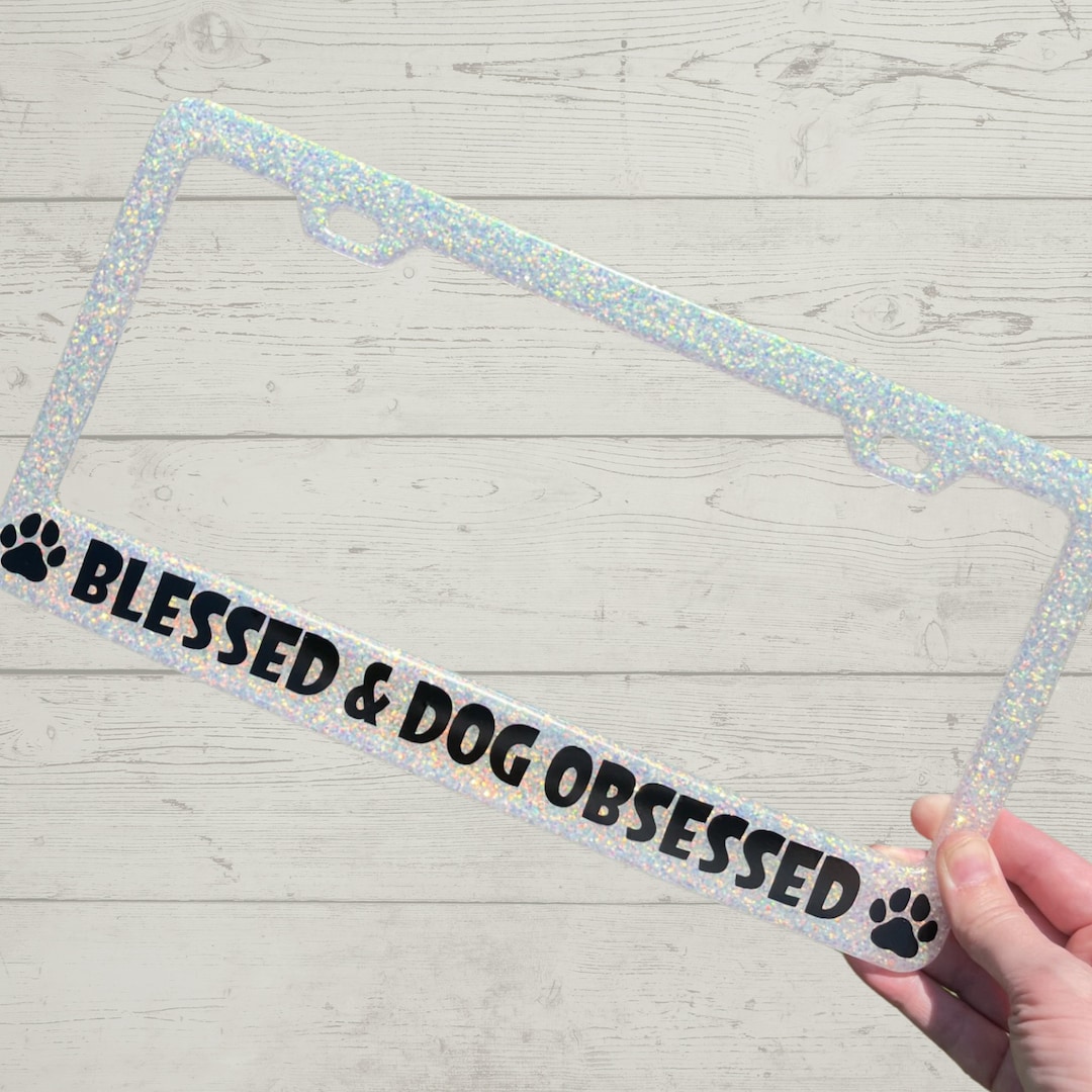 Dog License Plate Frame Assorted Colors - Etsy