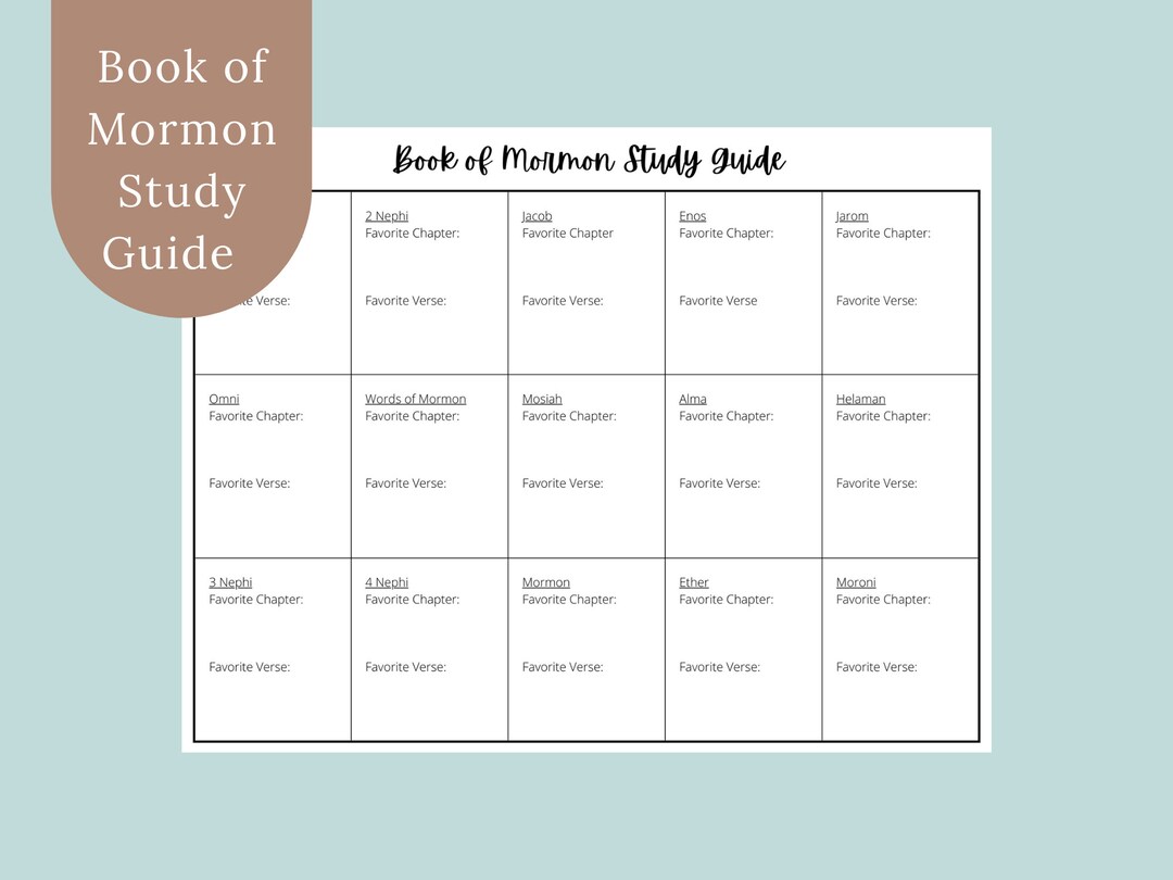 Book of Mormon Study Guide | Book of Mormon Personal Study | LDS Study ...