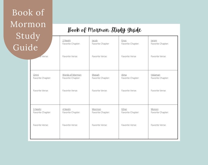 Book of Mormon Timeline Printable + Bonus Reading Chart - Etsy Canada