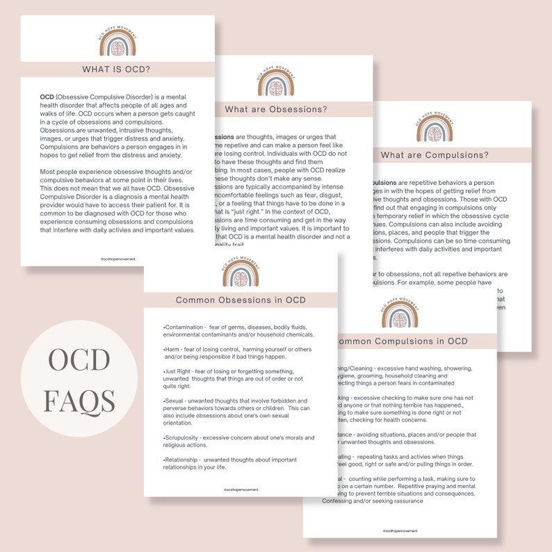 OCD / ERP Workbook | Anxiety Workbook | Printable Workbook - Etsy