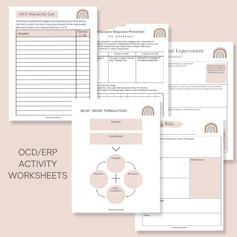 OCD / ERP Workbook | Anxiety Workbook | Printable Workbook - Etsy