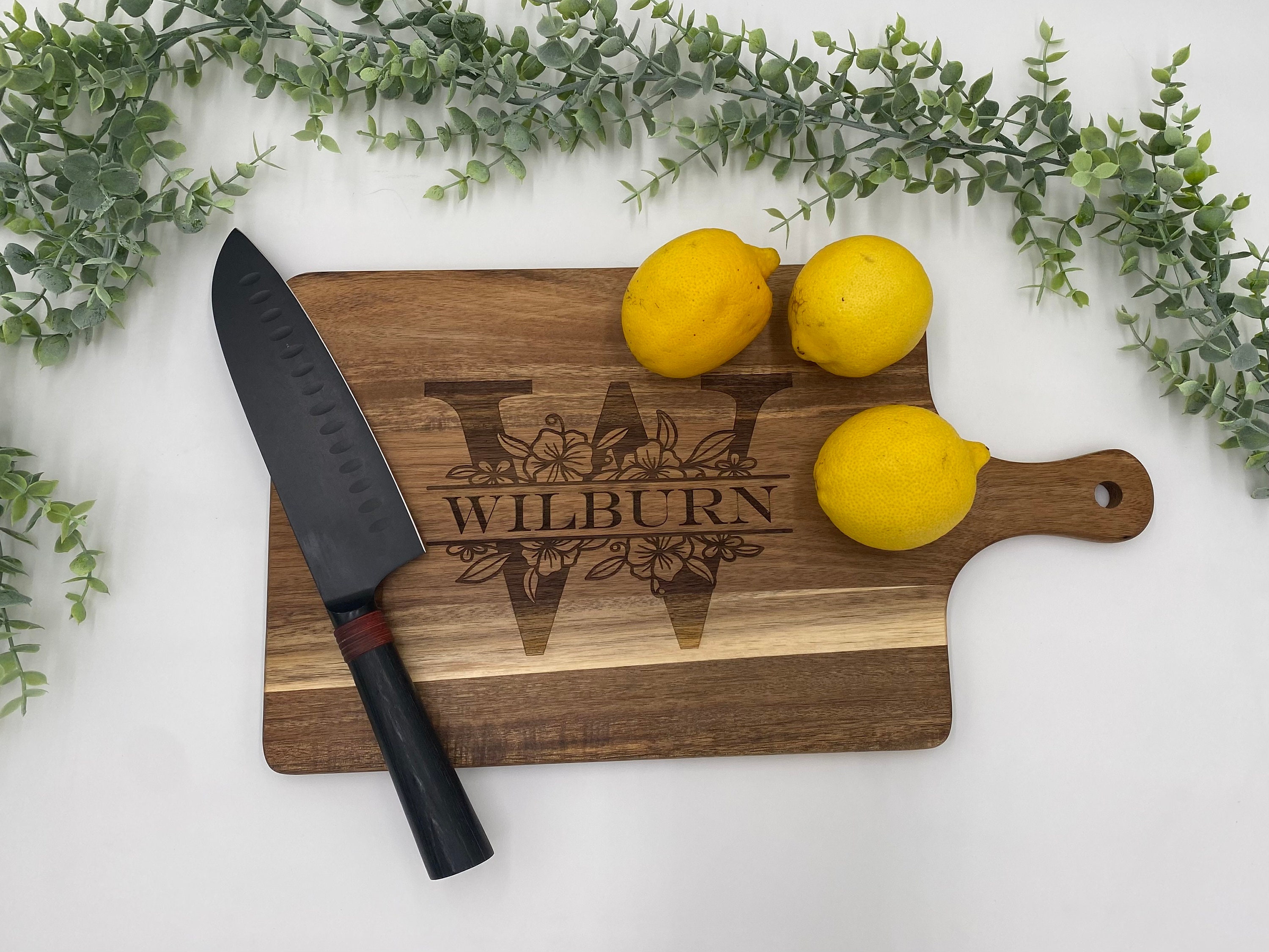 Personalized Acacia Cutting Board Custom Cutting Board - Etsy
