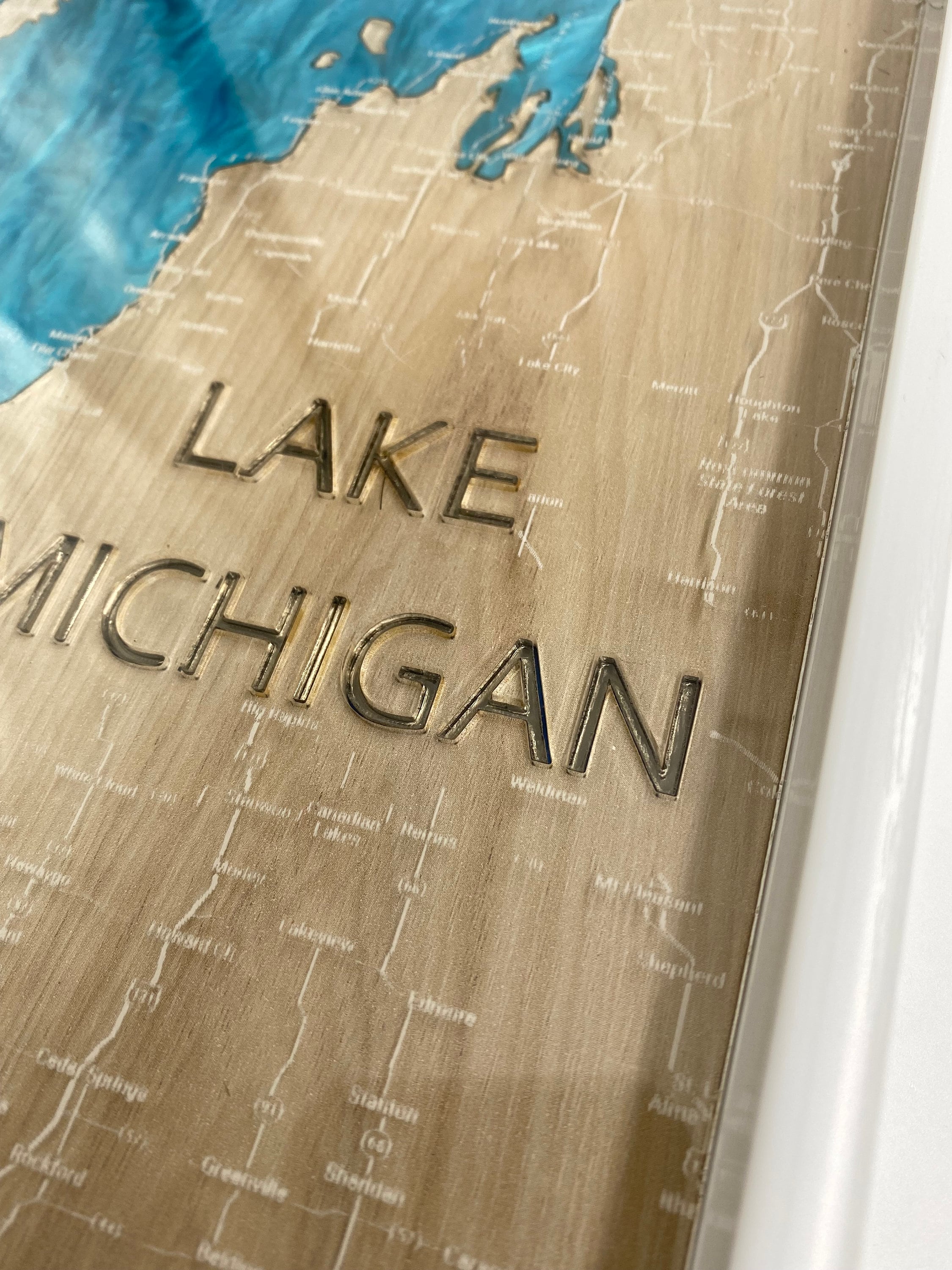 Custom Lake Map Acrylic Lake Map 3D Lake Map Lake Wall Art Lake Home ...