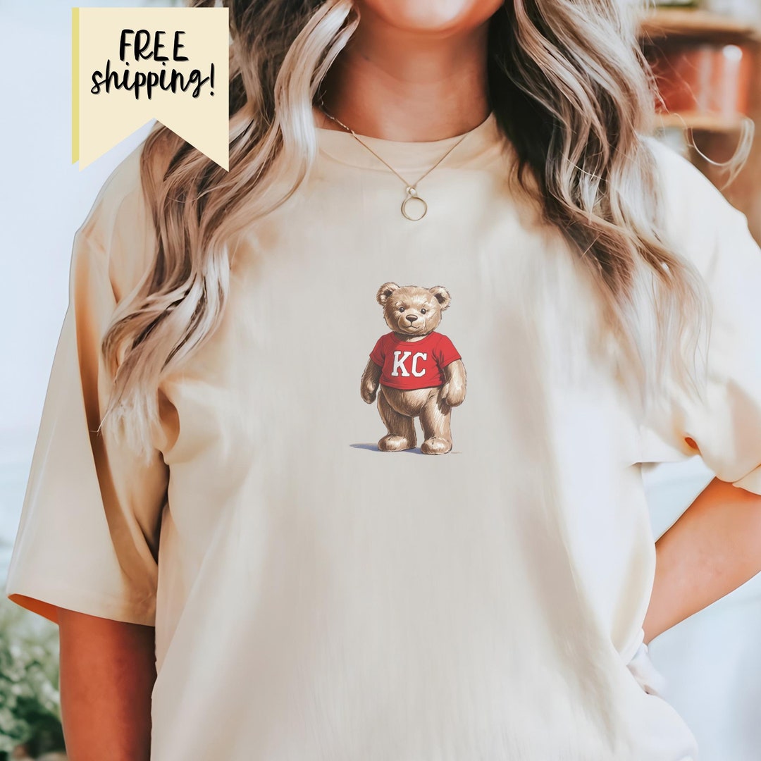 Vintage KC Teddy Bear T-shirt: Kansas City Chiefs Retro Style - Etsy