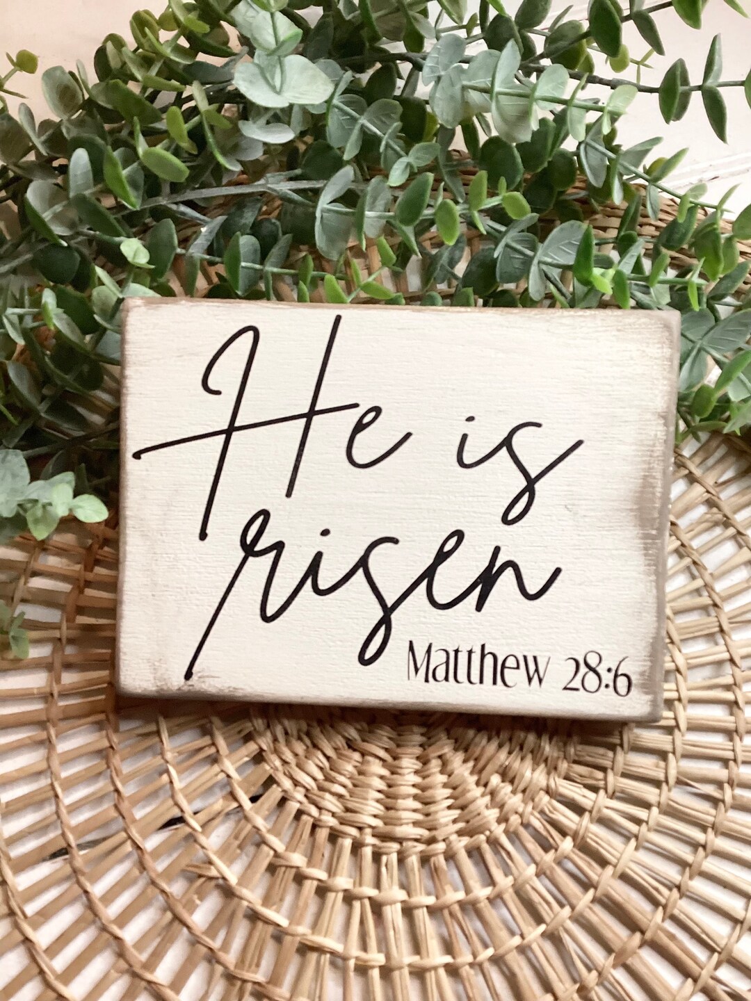 He is Risen Wood Sign - Nightstand Sign - Farm House Decor ...