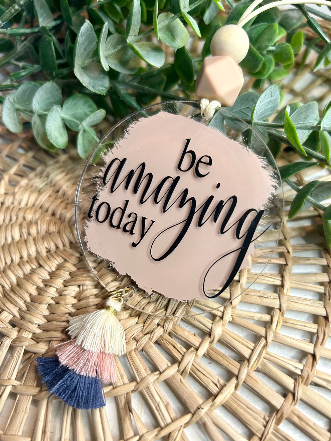 Be Amazing Today Car Charm, Car Charm, Car Accessory, Rearview Mirror ...