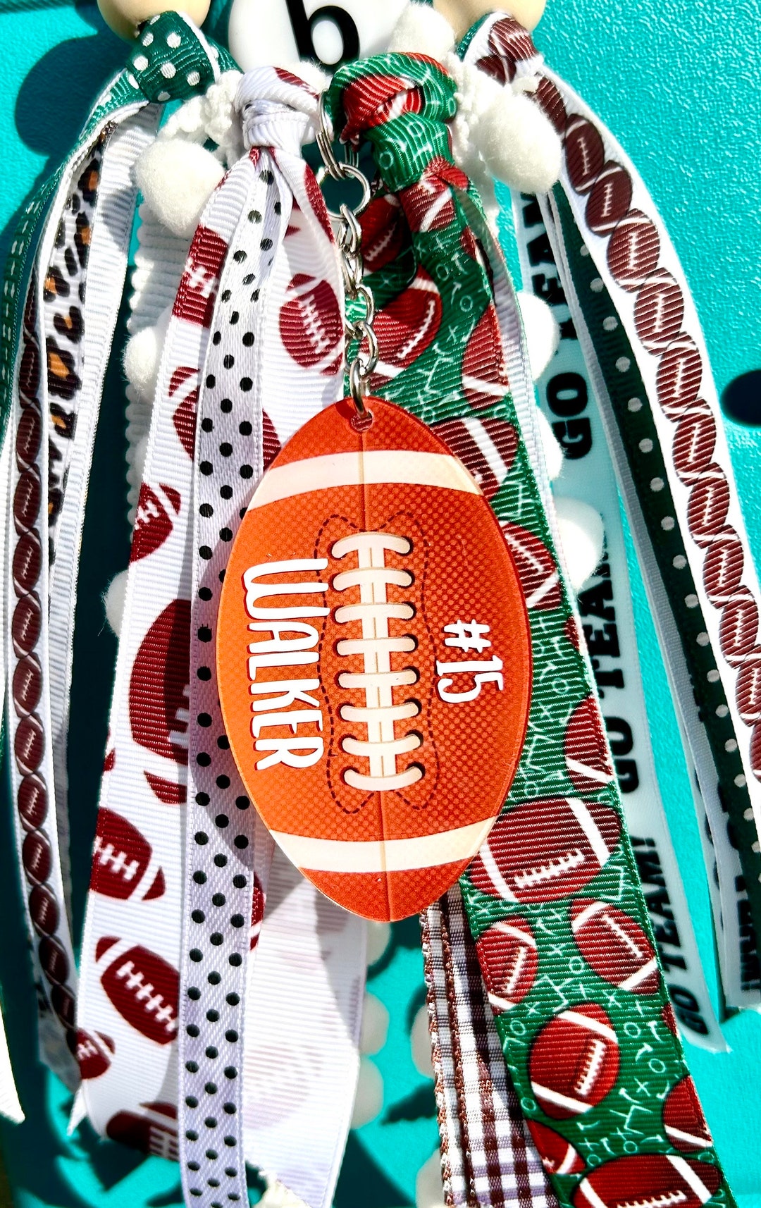 Football Bag Tassel, Sports Bag Charm, Football Bag Charm, Bag Tassel ...