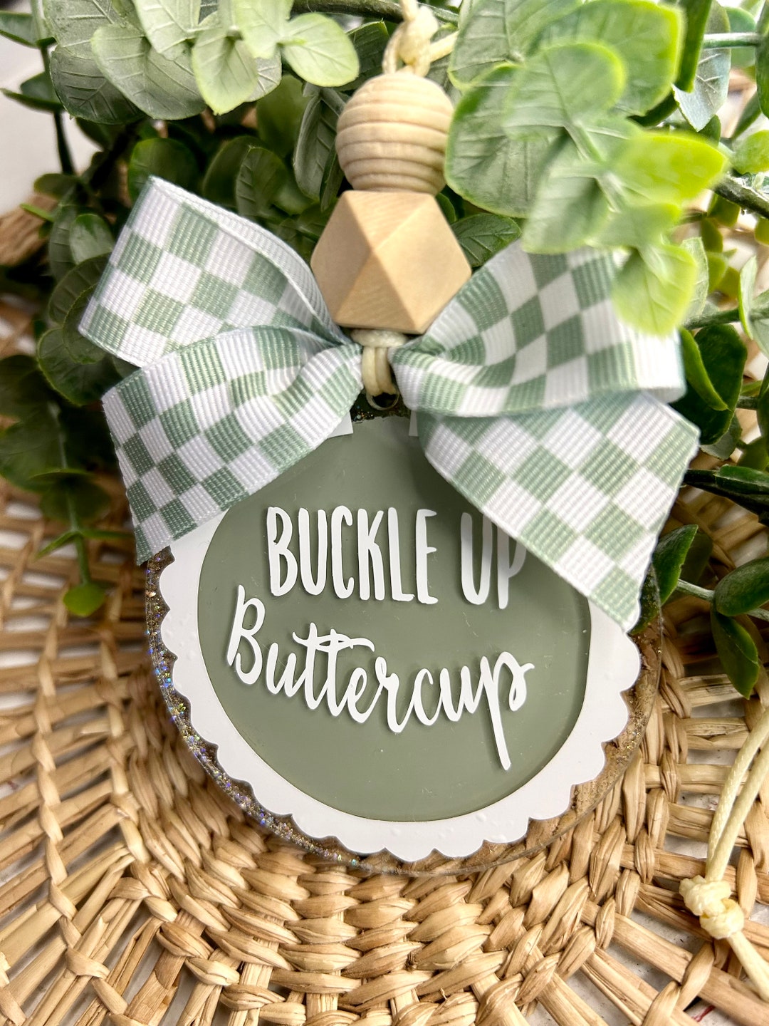 Buckle up Buttercup Car Charm, Car Charm, Car Accessory, Rearview ...