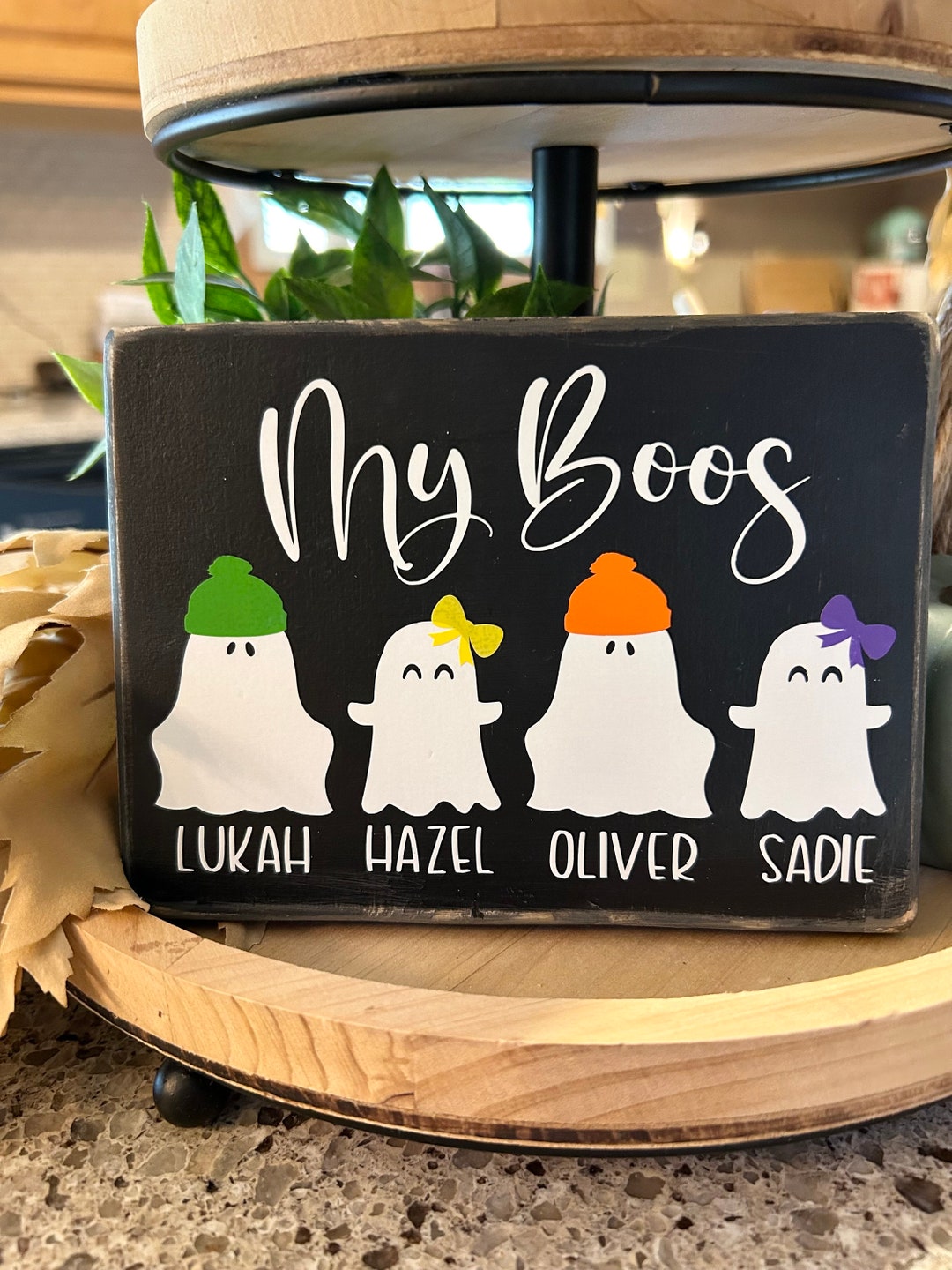 My Boos Personalized Halloween Wood Sign - Personalized Halloween Sign ...